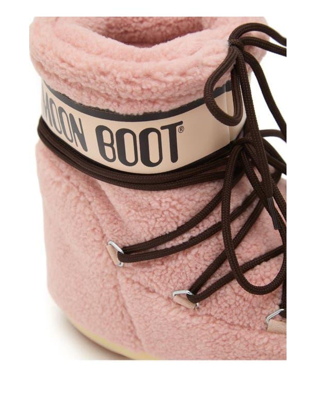 Moon Boot Icon High Pile Fleece Low Boot in Pink | Lyst