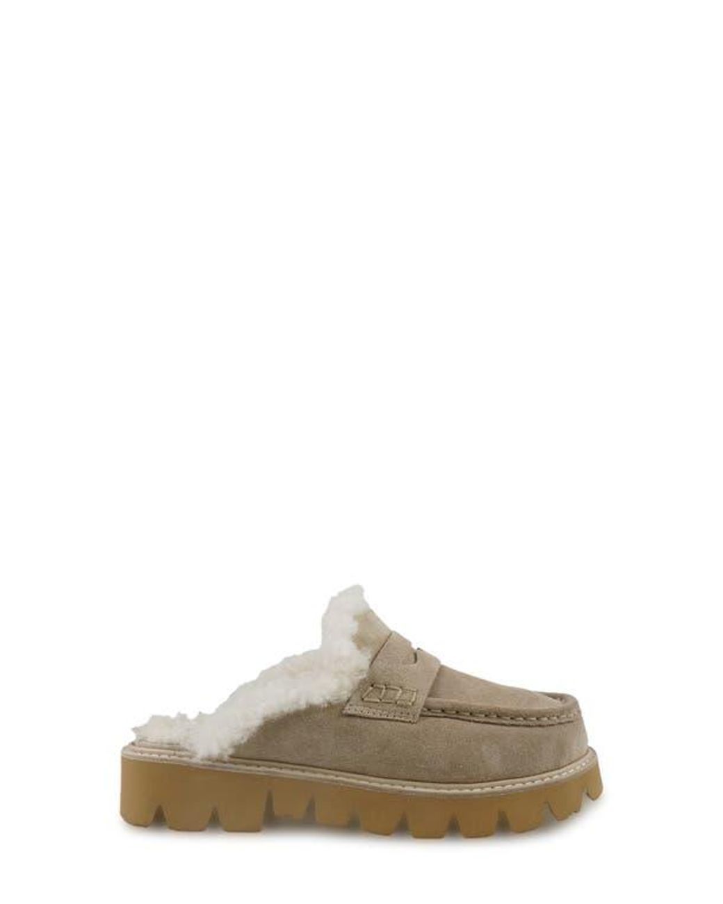 National Comfort Leesa Faux Shearling Lined Clog in Metallic | Lyst