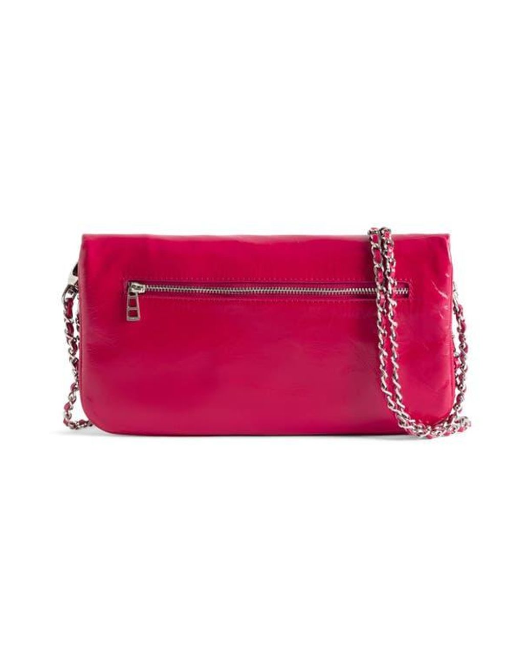 Zadig & Voltaire Rock Vintage Patent Crossbody Bag in Pink | Lyst
