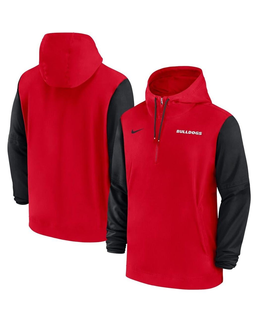 Nike Georgia Bulldogs 2024 Sideline Pregame Player Half-Zip Hoodie in ...