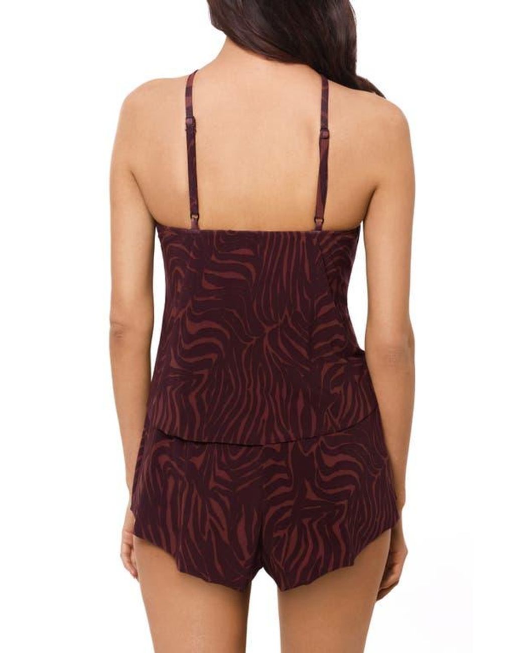 Magicsuit Zabra Goldie Skirted One-Piece Swimsuit in Purple | Lyst