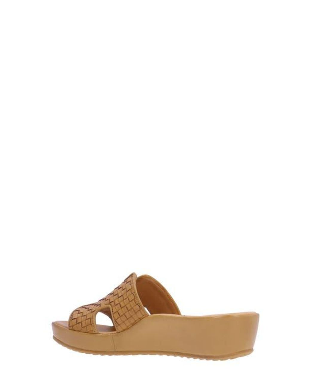 L'amour Des Pieds Cusaro Platform Wedge Slide Sandal in Brown | Lyst
