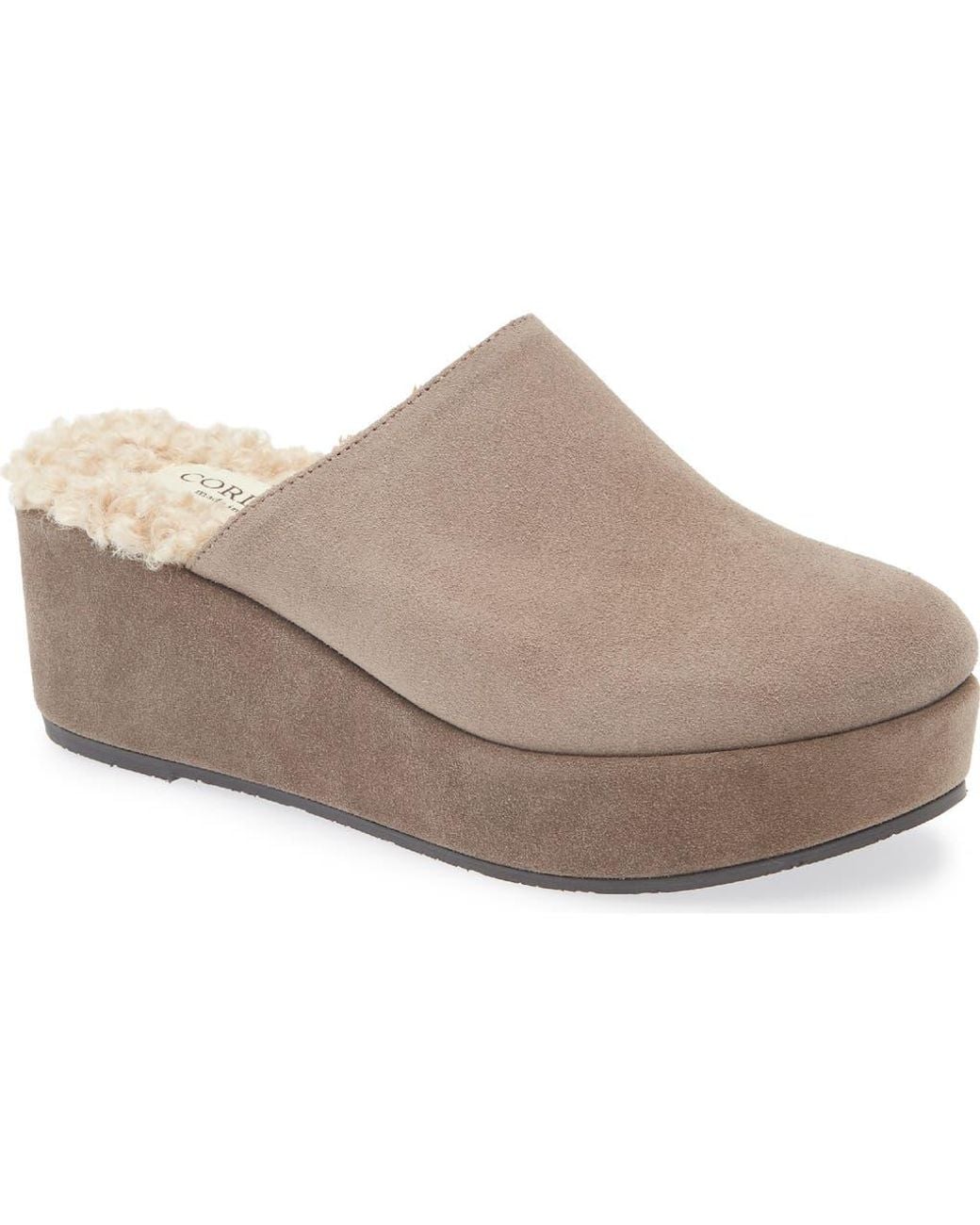 Cordani Camryn Platform Wedge Mule in Gray | Lyst