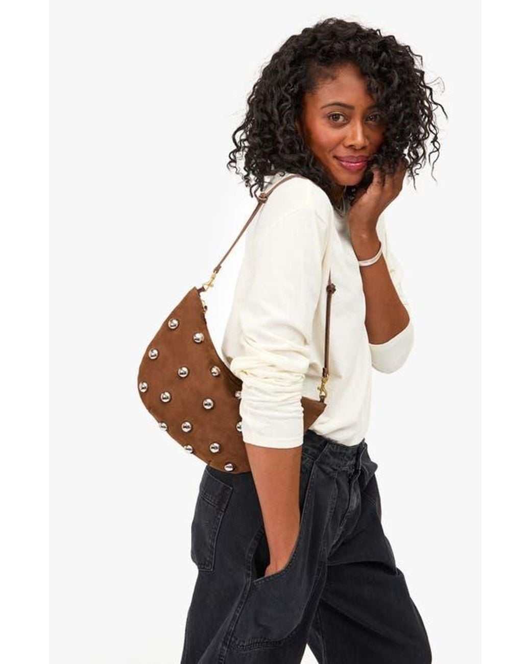 Clare V. Lune Shoulder Bag in Brown | Lyst