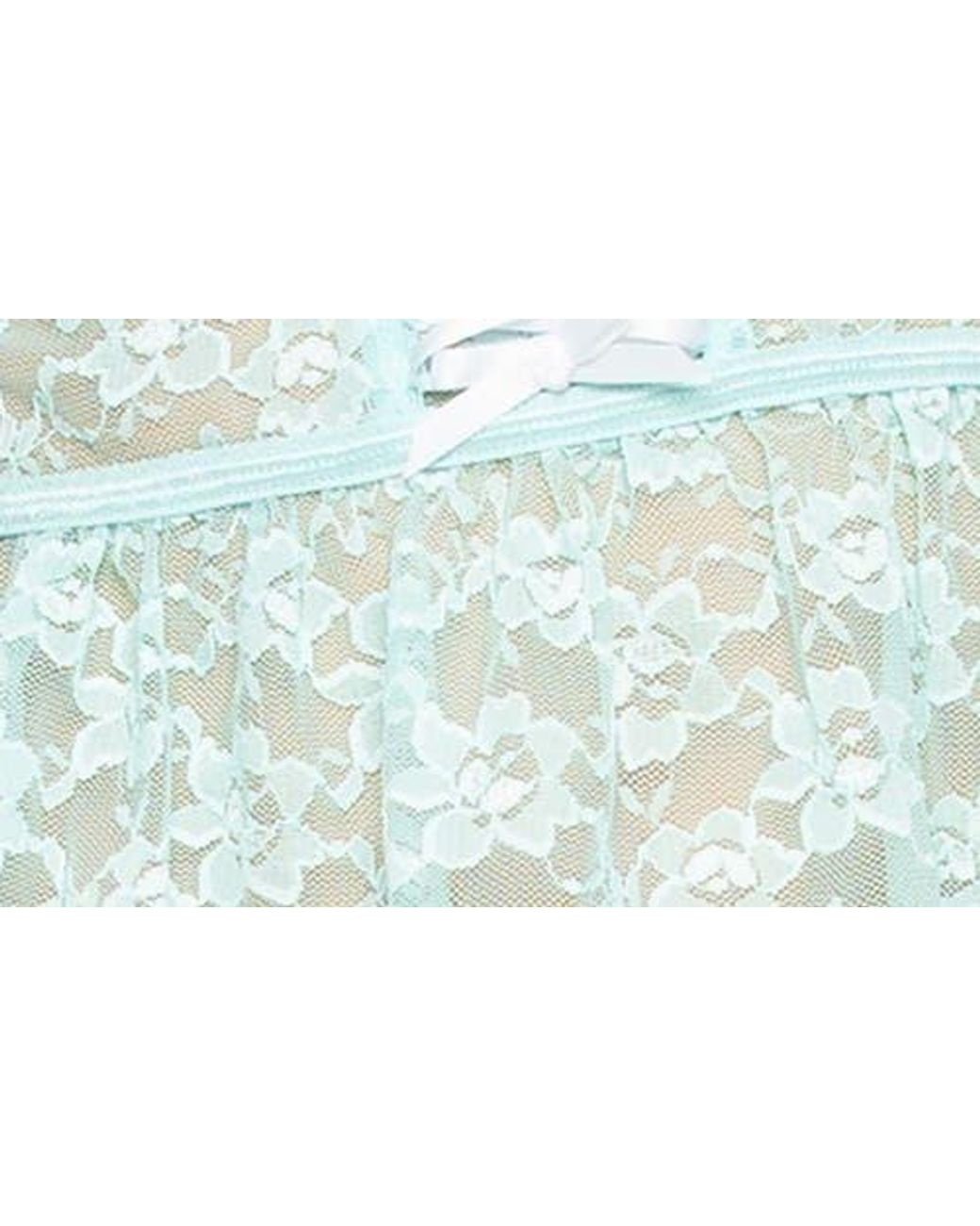 Black Bow Rachel Lace Underwire Bustier & G-String Set in Blue | Lyst