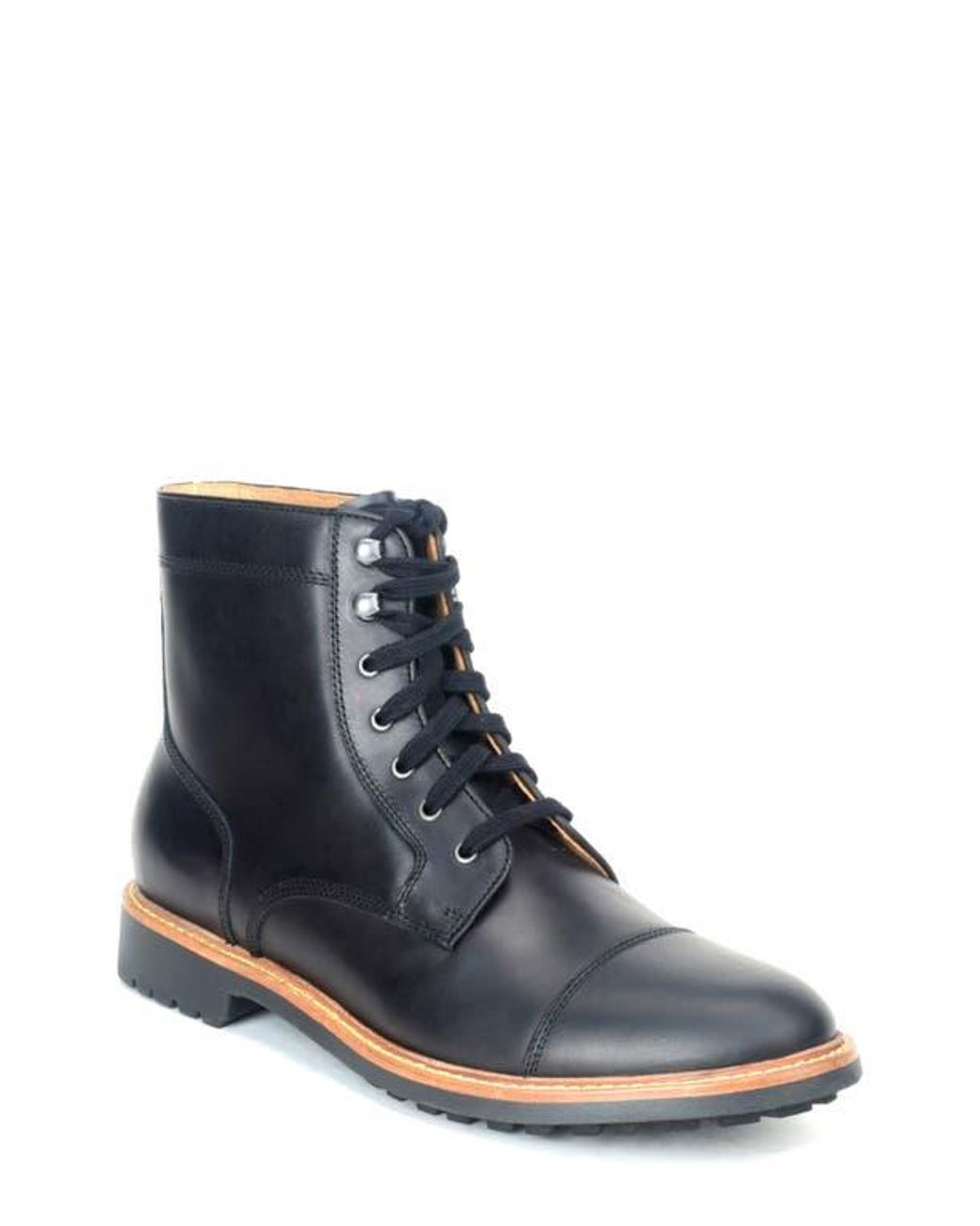 Warfield & Grand Gresham Lugged Cap Toe Boot in Blue for Men | Lyst