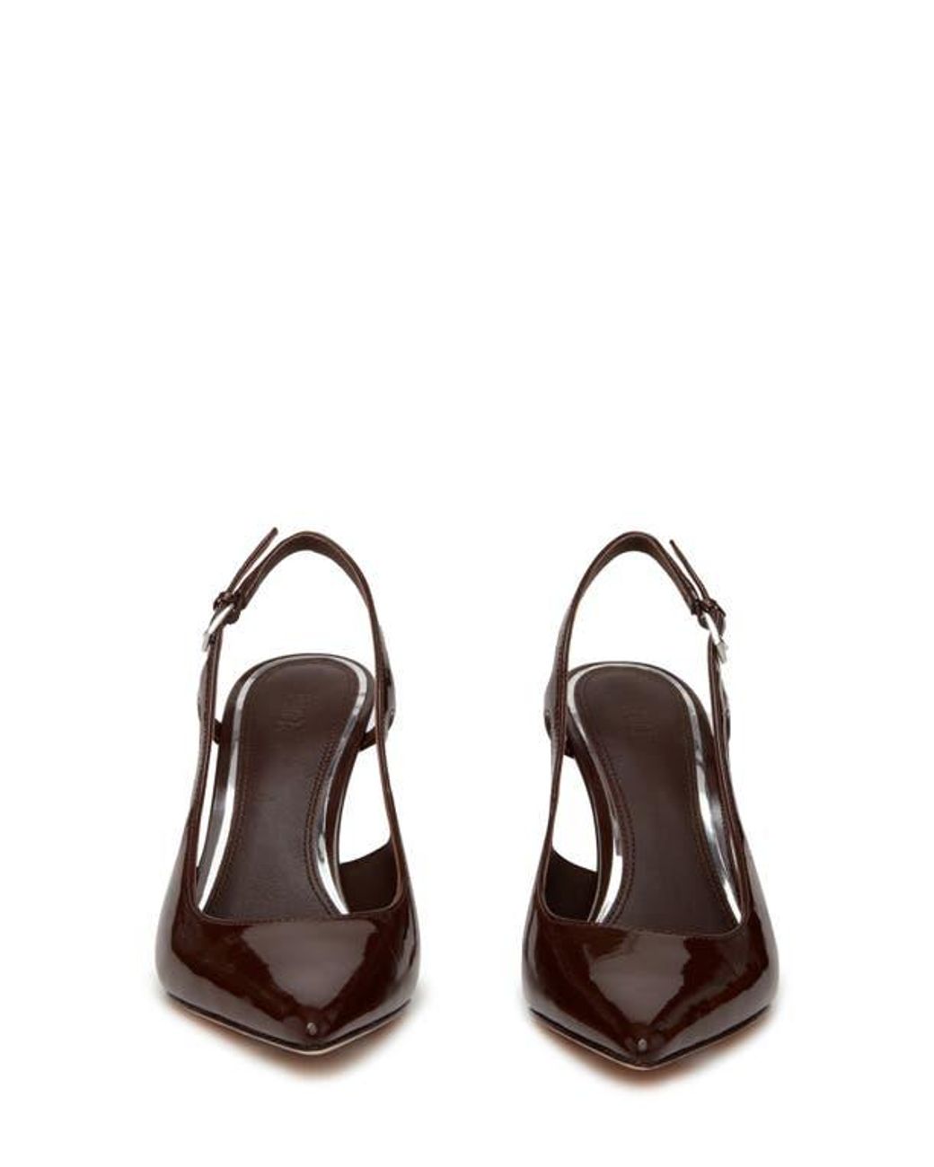 PAIGE Samara Slingback Pointed Toe Pump in Brown | Lyst