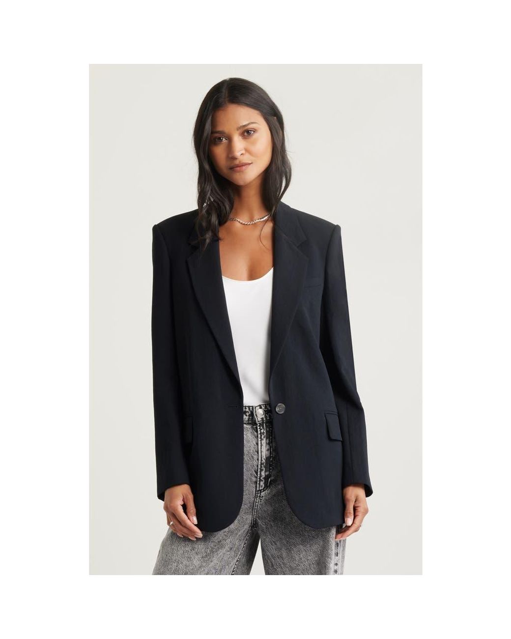 Open Edit The Curator Relaxed Blazer in Black | Lyst