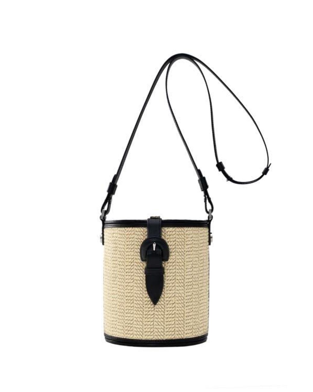 PERRIN Paris La Parisienne Xbody Raphia in White | Lyst
