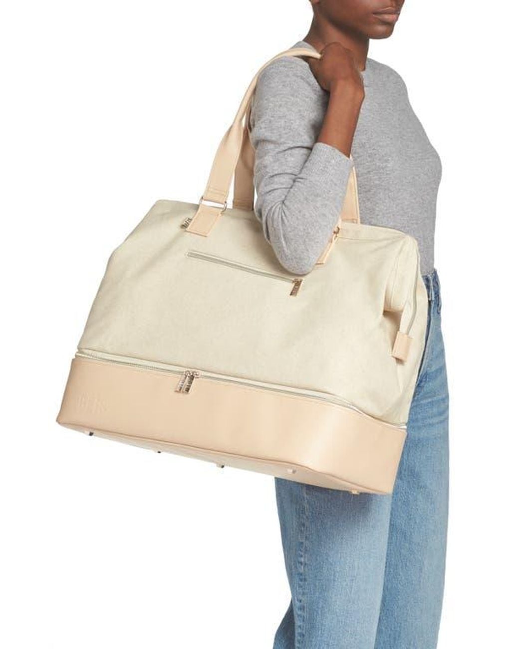 BEIS The Weekender Travel Bag in Natural | Lyst