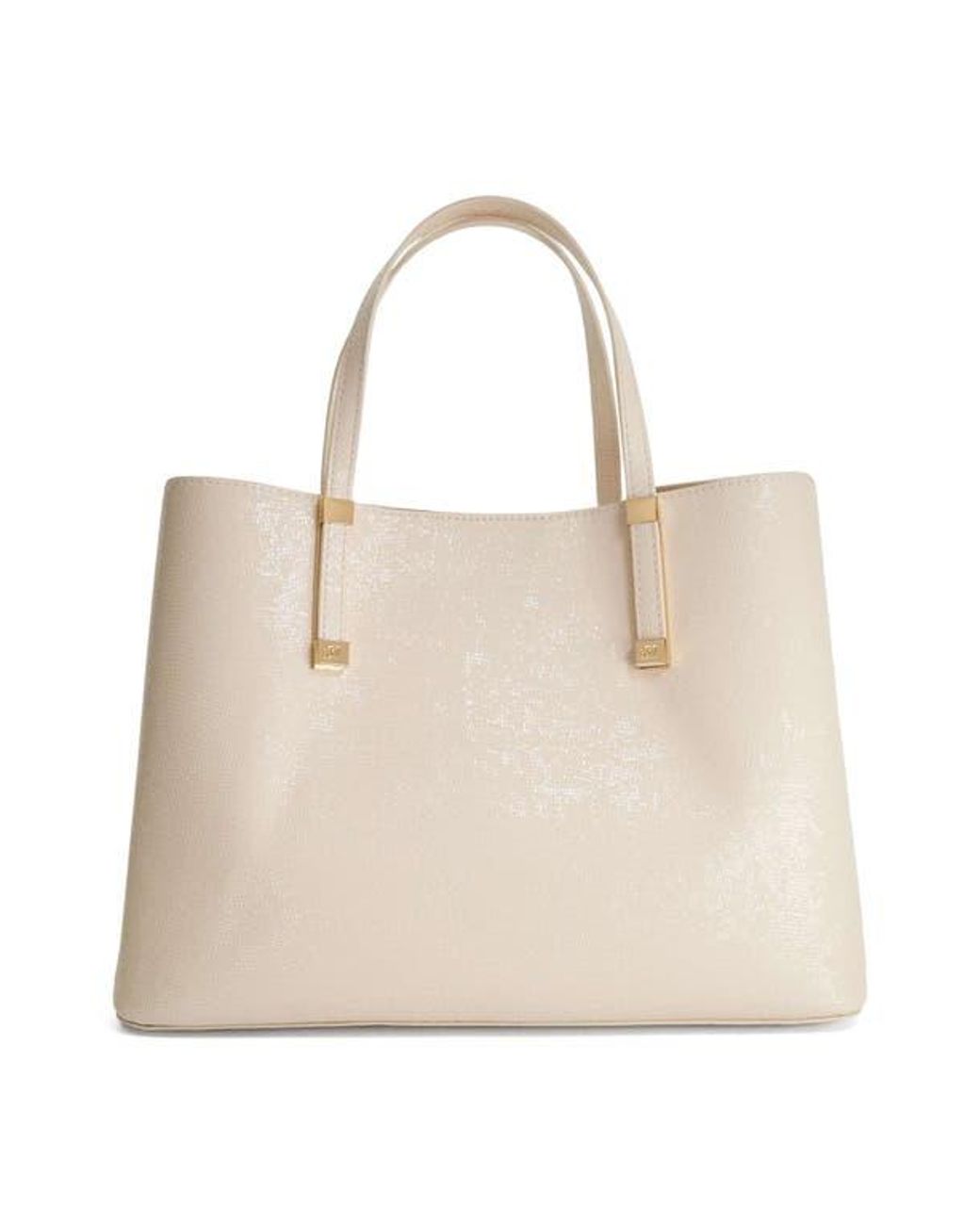 Dune Dorry Faux Leather Tote in Natural | Lyst