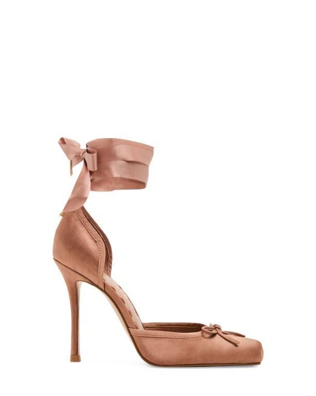 Steve Madden Larina Ankle Wrap Pump in Pink | Lyst
