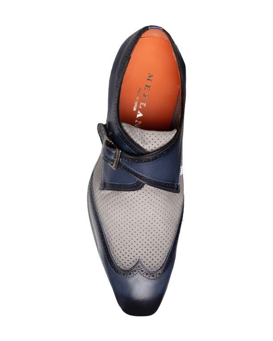Mezlan Blanes Monk Strap Shoe in Blue for Men | Lyst