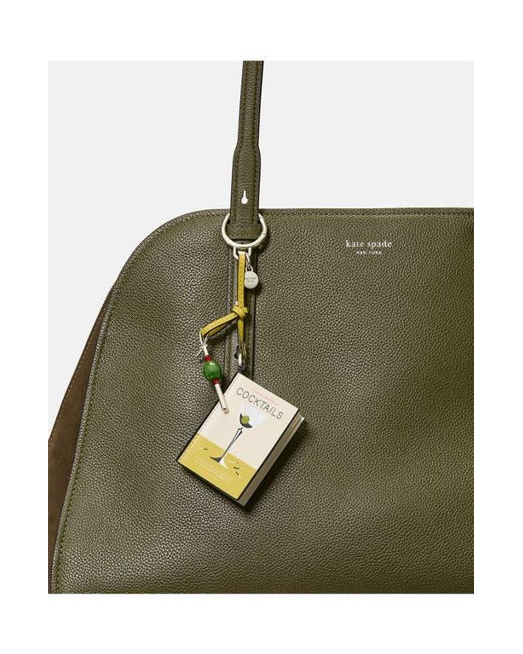 Kate Spade Charmed Cocktail Leather Bag Charm in Metallic | Lyst