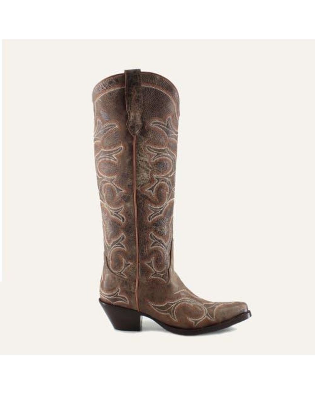 Buck & Brana Olivia Leather Boots in Brown | Lyst