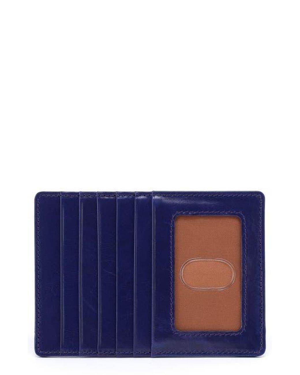 Hobo International Euro Slide Leather Credit Card Case in Blue | Lyst