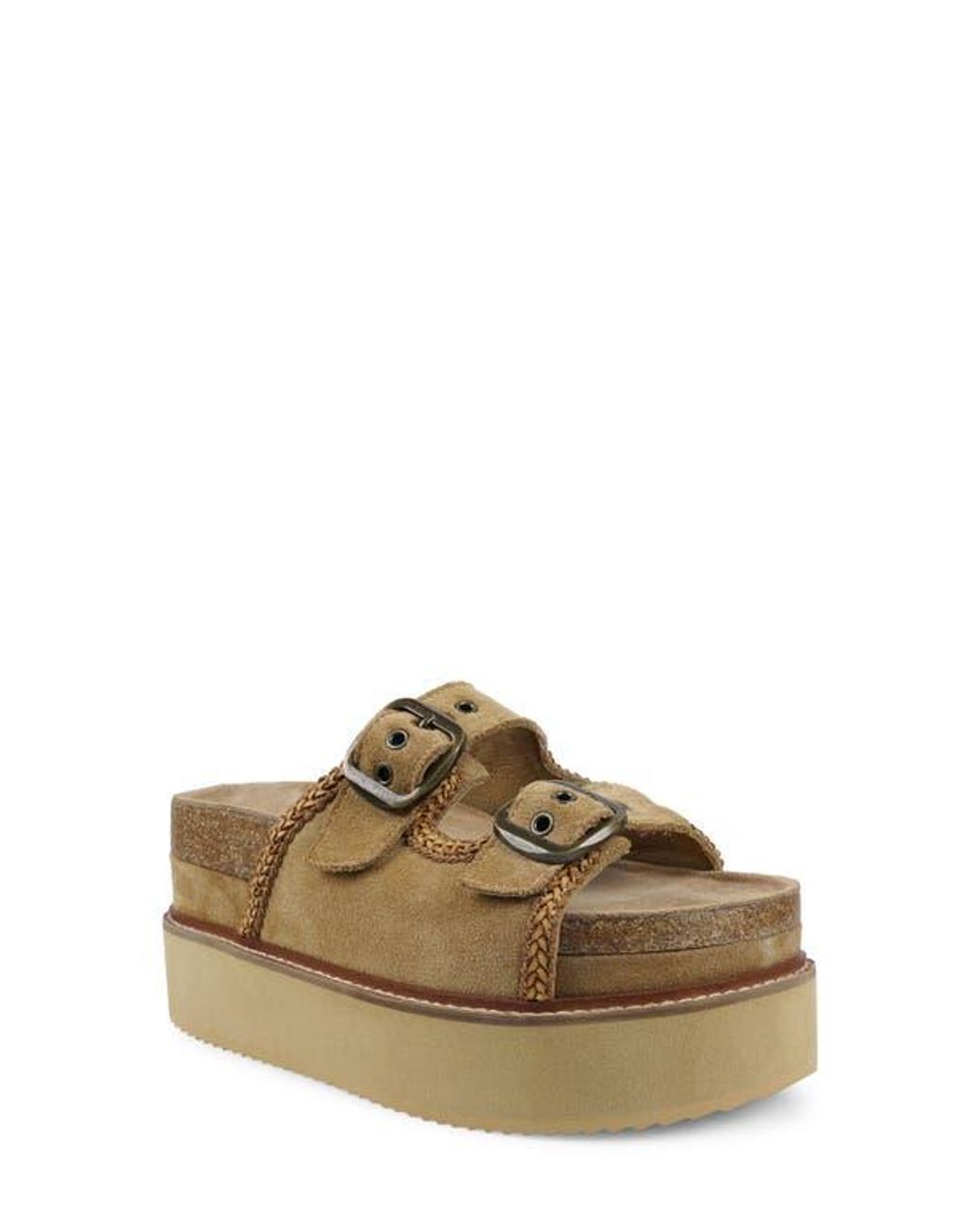 Zigi Platform Sandal in Brown | Lyst