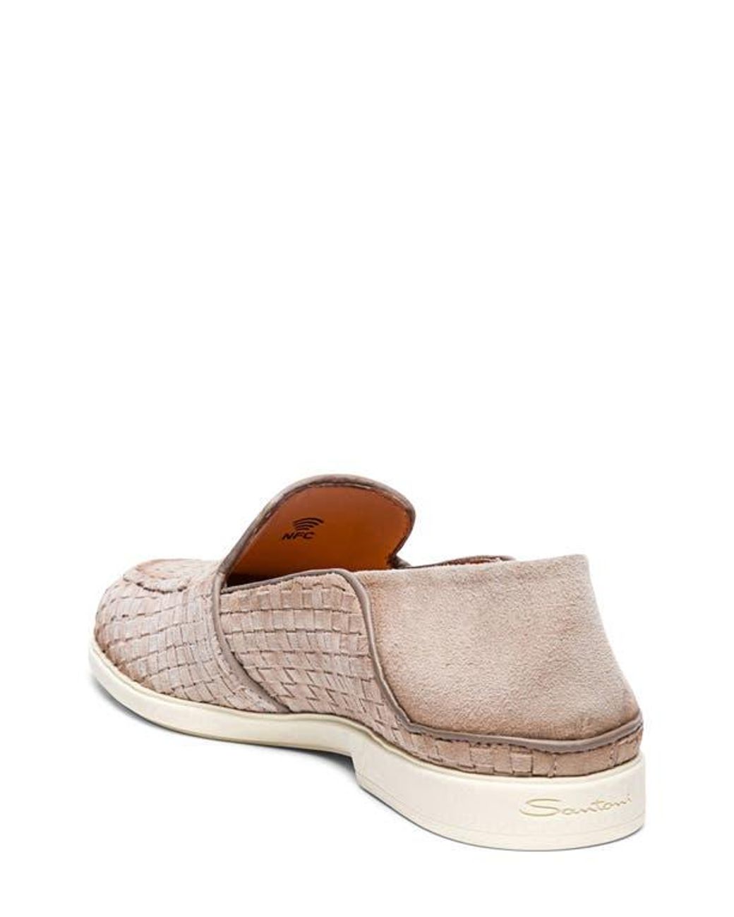 Santoni Woven Loafer in Pink for Men | Lyst