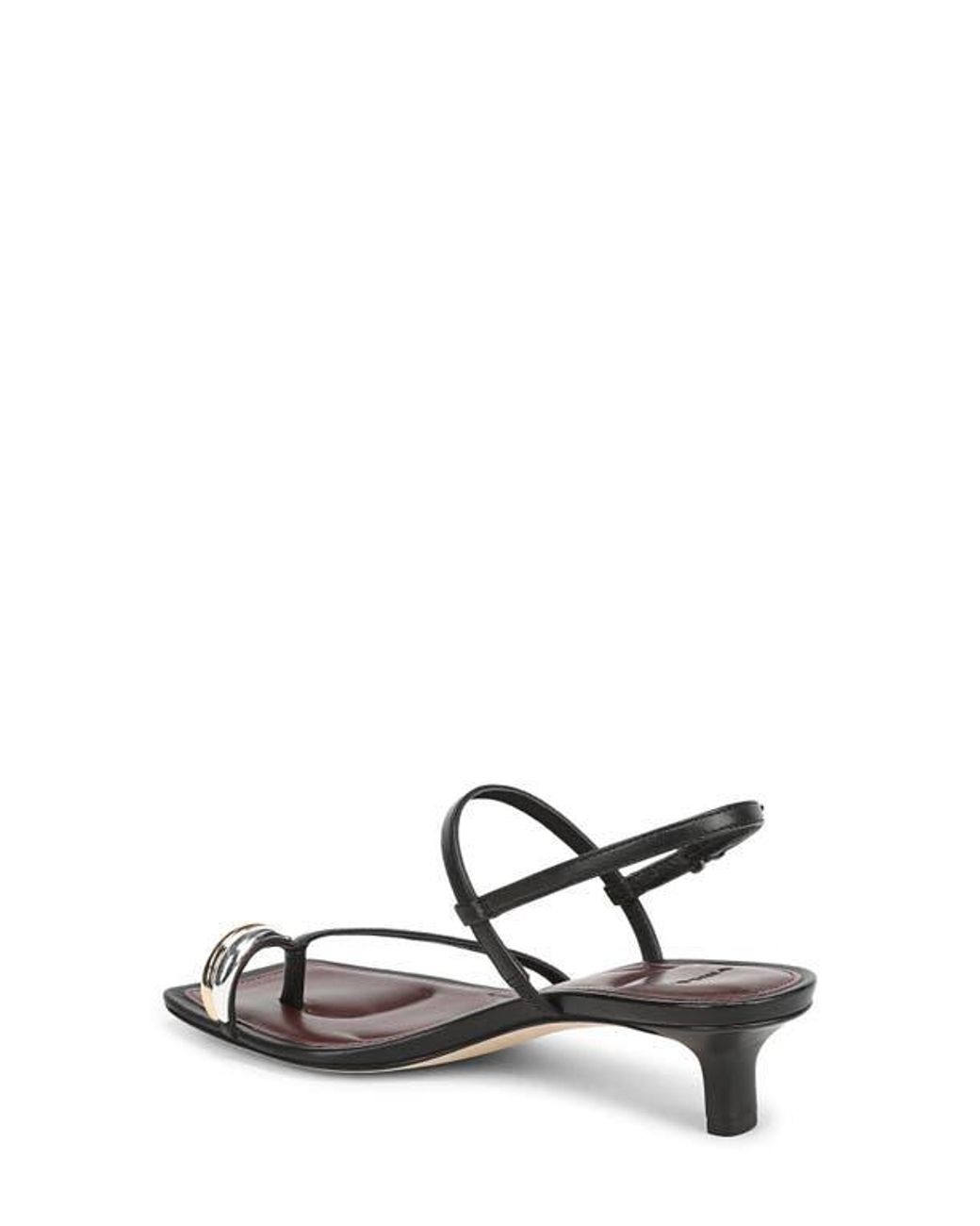 Vince Polli Kitten Heel Sandal in White | Lyst