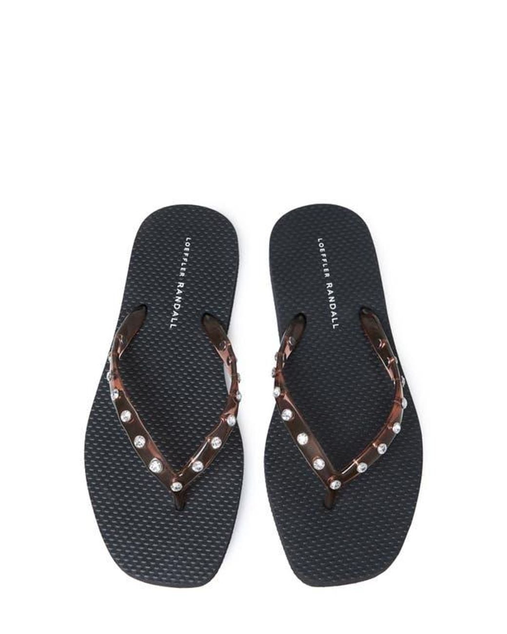 Loeffler Randall Taryn Jelly Flip Flop in Brown | Lyst