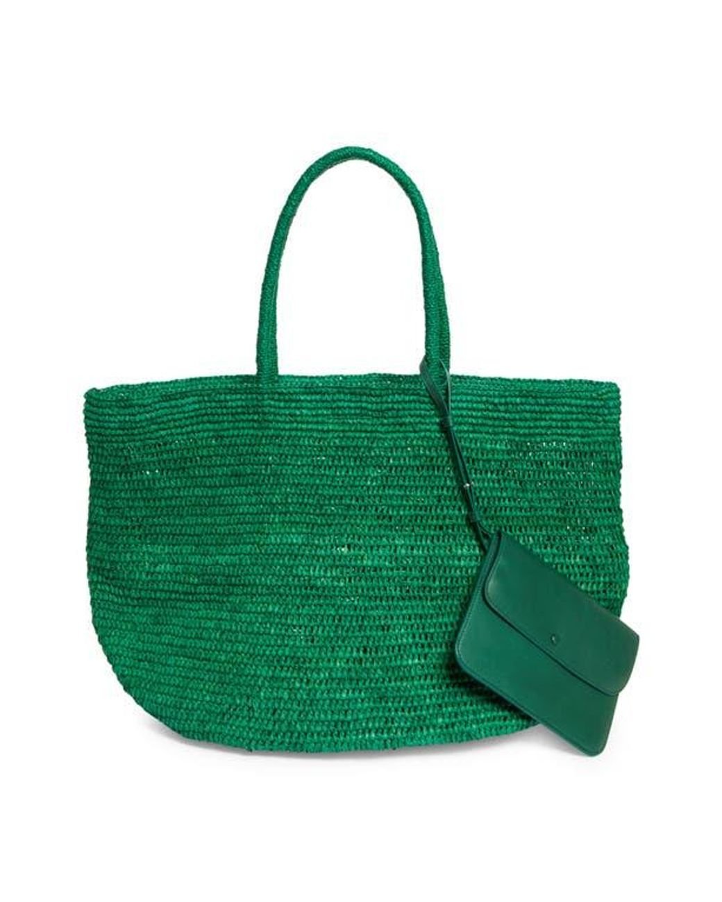 The Row Oregon Woven Raffia Tote in Green | Lyst
