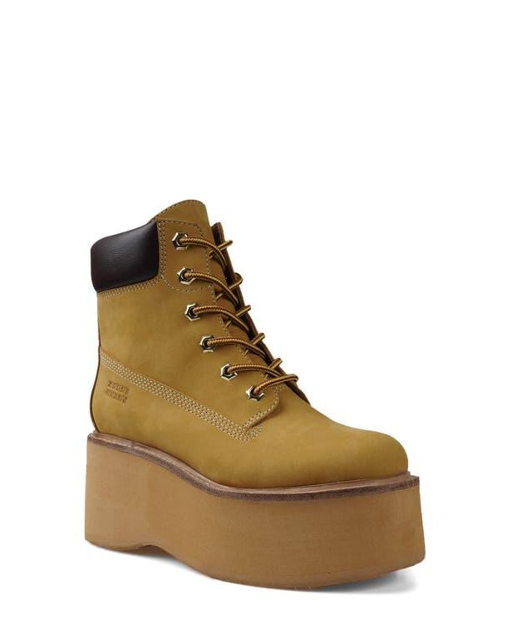 Zigi Platform Bootie in Brown | Lyst