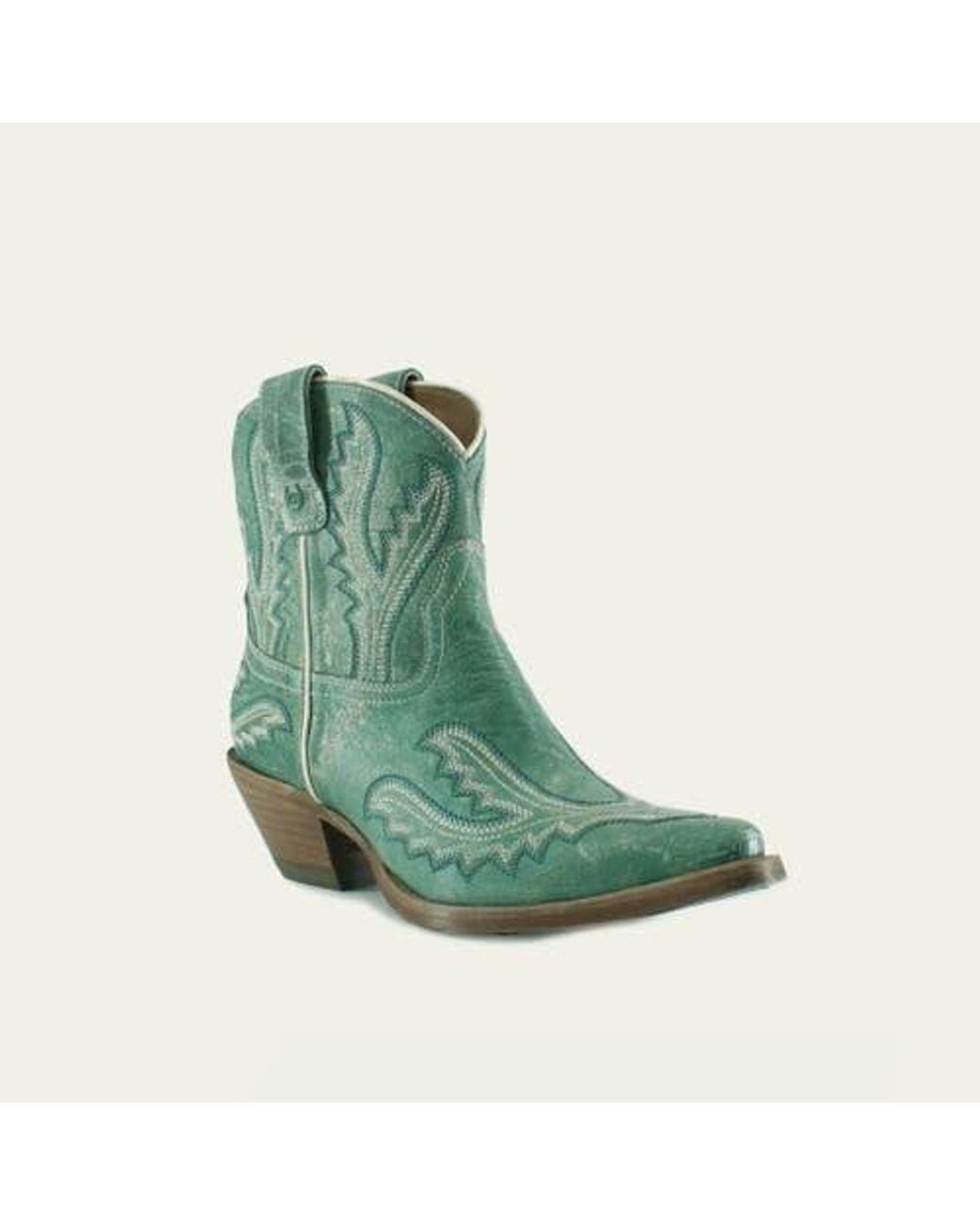 Buck & Brana Eleanor Leather Boots in Green | Lyst