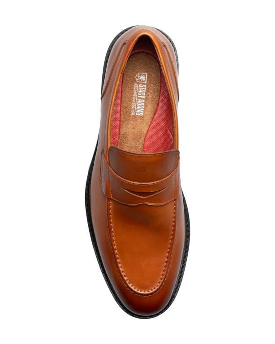 Stacy Adams Hazleton Apron Toe Lugged Penny Loafer in Brown for Men | Lyst