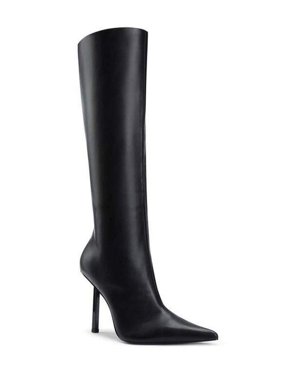 Femme LA Vienna Pointed Toe Knee High Boot in Black | Lyst