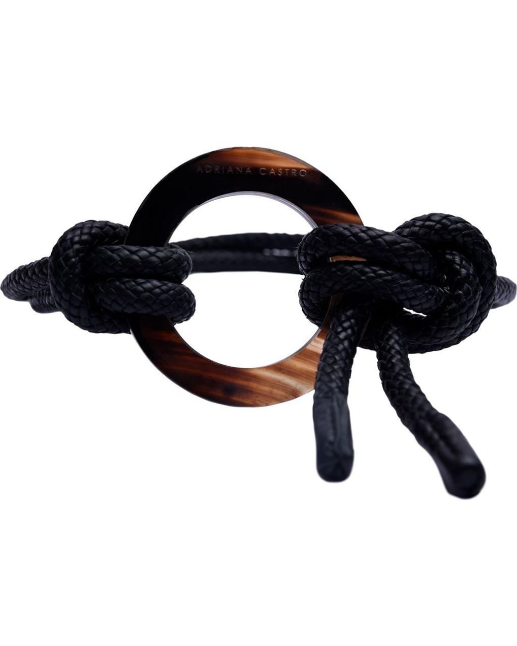 Adriana Castro Le Knot Leather Belt in Black | Lyst