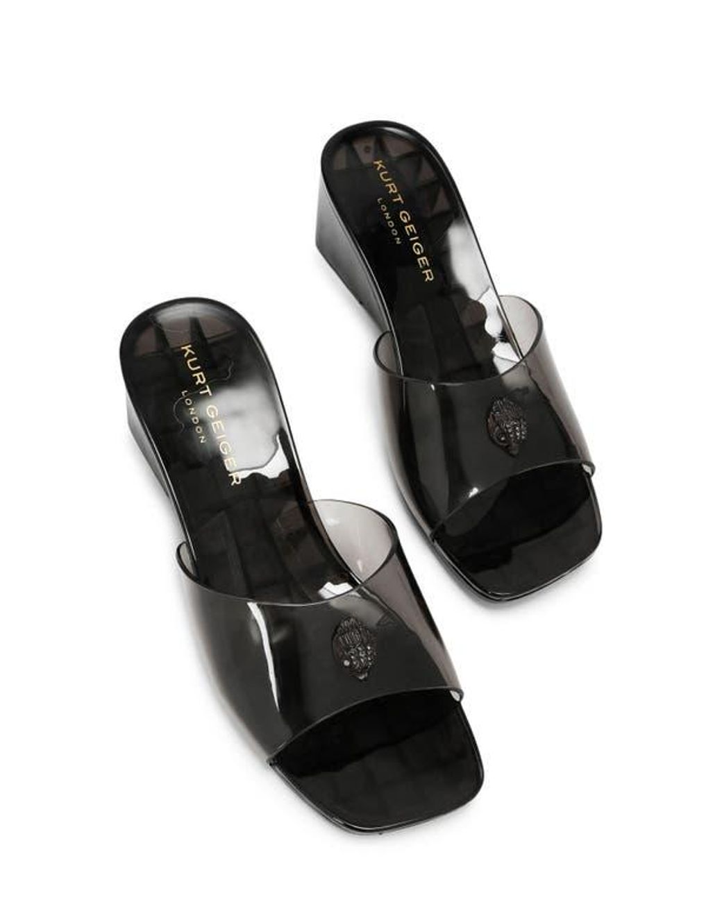 Kurt Geiger Maddison Wedge Sandal in Black | Lyst