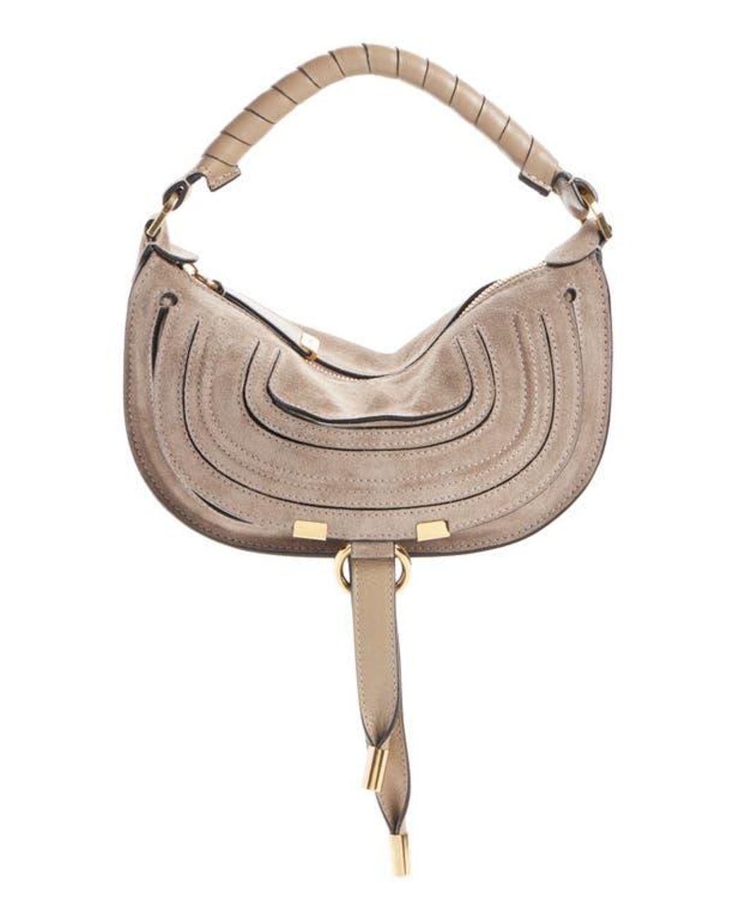 Chloé Mini Marcie Suede Camera Shoulder Bag in Brown | Lyst