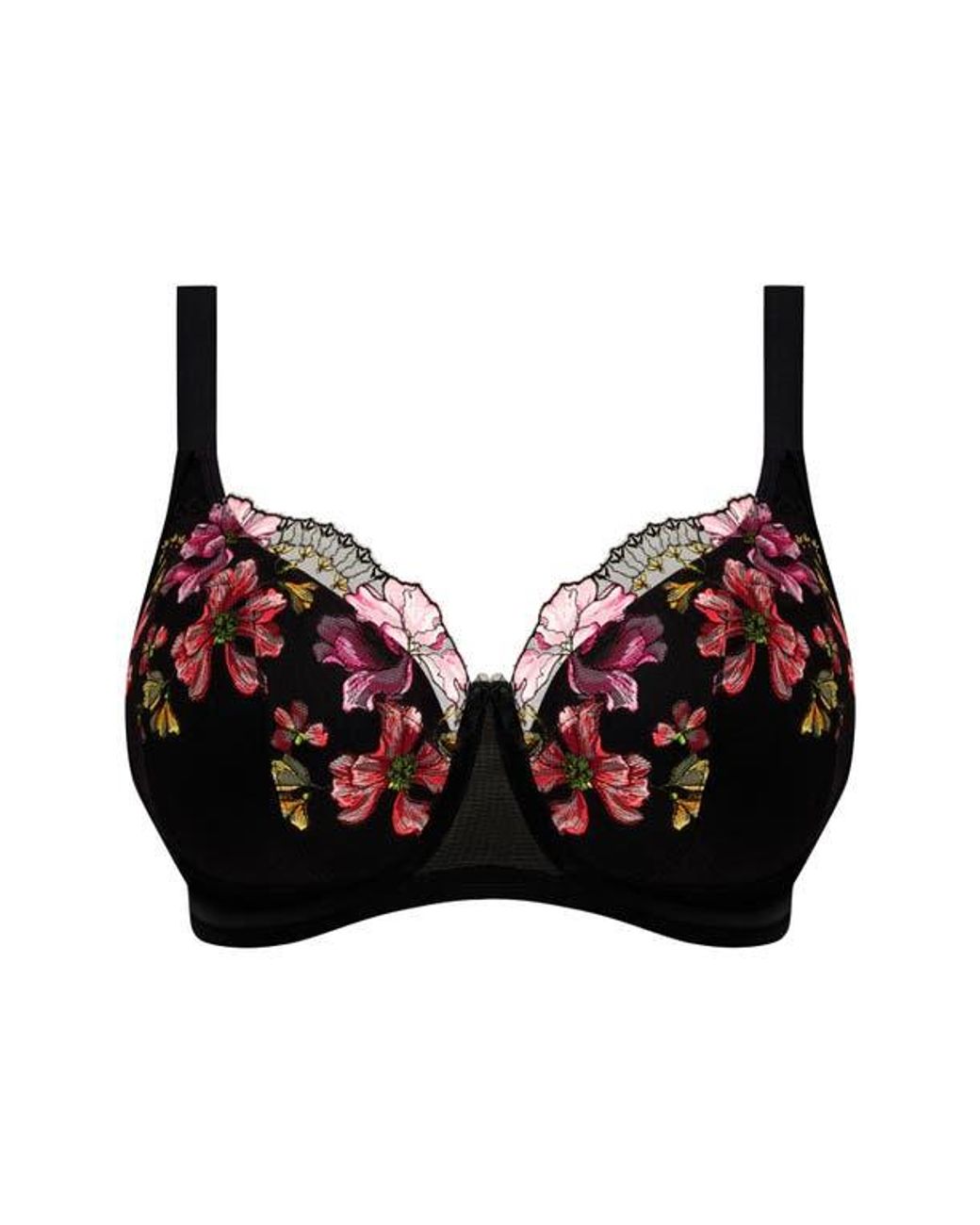 Elomi Teagan Padded Underwire Half Cup Bra in Black | Lyst