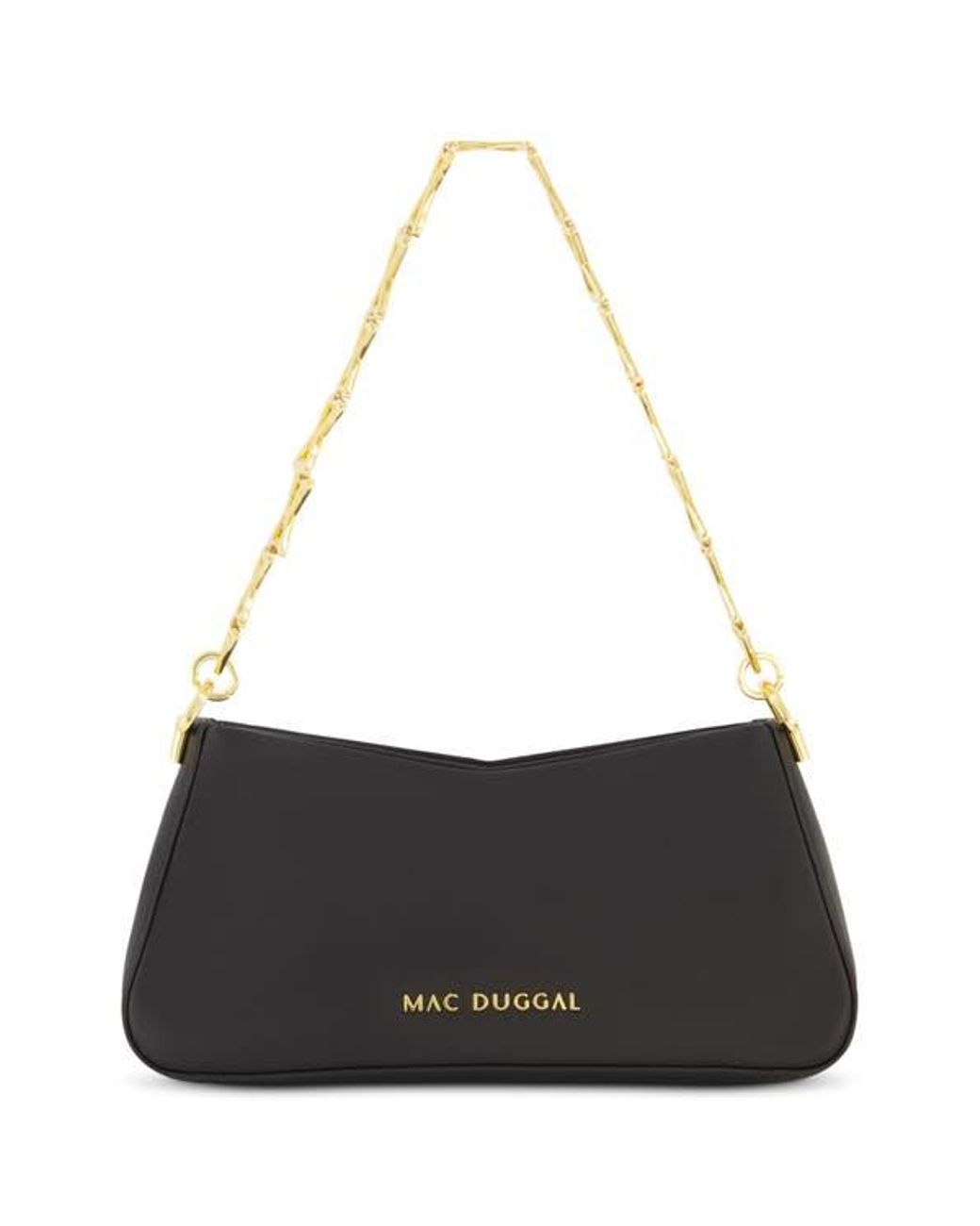Mac Duggal Nappa Leather Strap Shoulder Bag in Black | Lyst