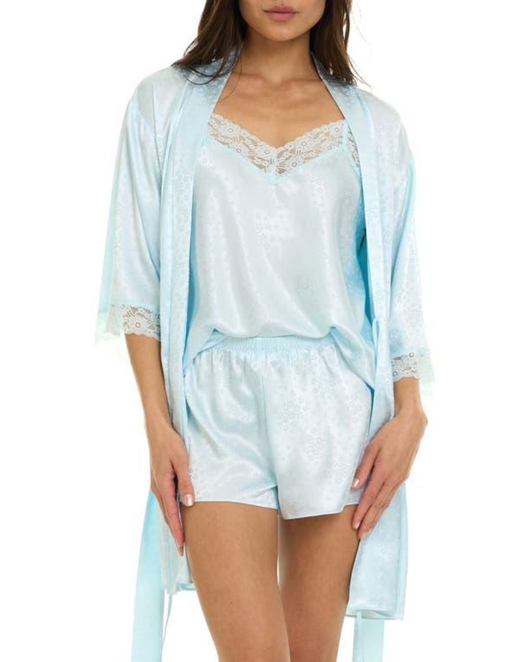 Flora Nikrooz Sabrina Travel Pajamas & Robe Set in Blue | Lyst