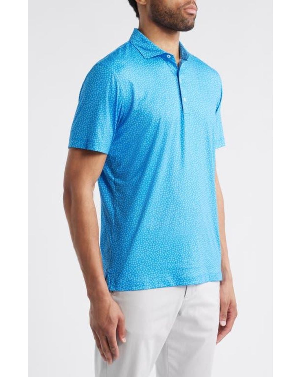 Johnnie-o Plumeria Floral Featherweight Performance Polo in Blue for ...