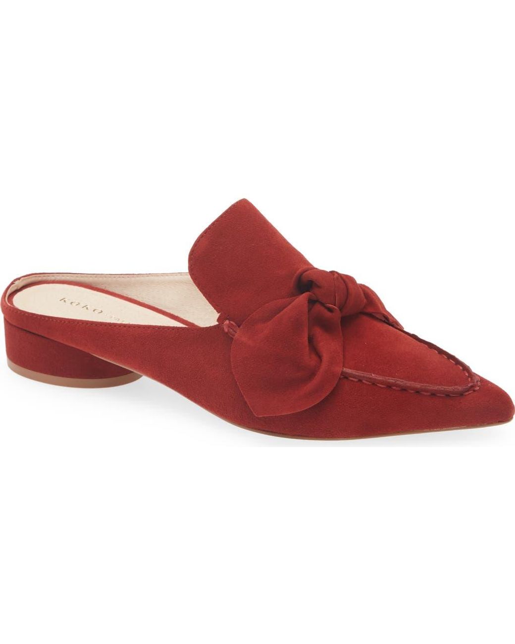 KOKO + PALENKI Piet Bow Mule in Red | Lyst