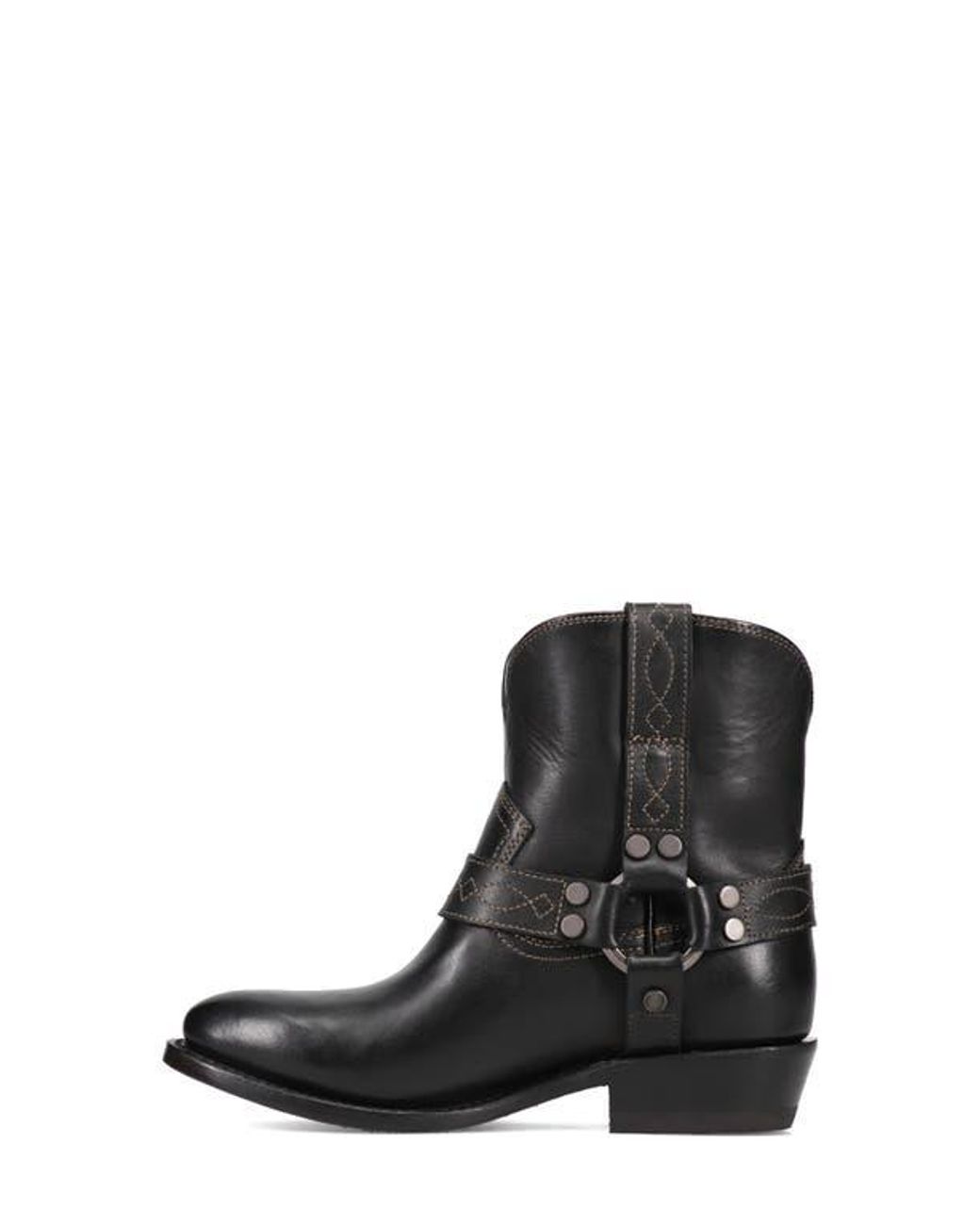 Frye Billy Short Harness Boots in Black | Lyst