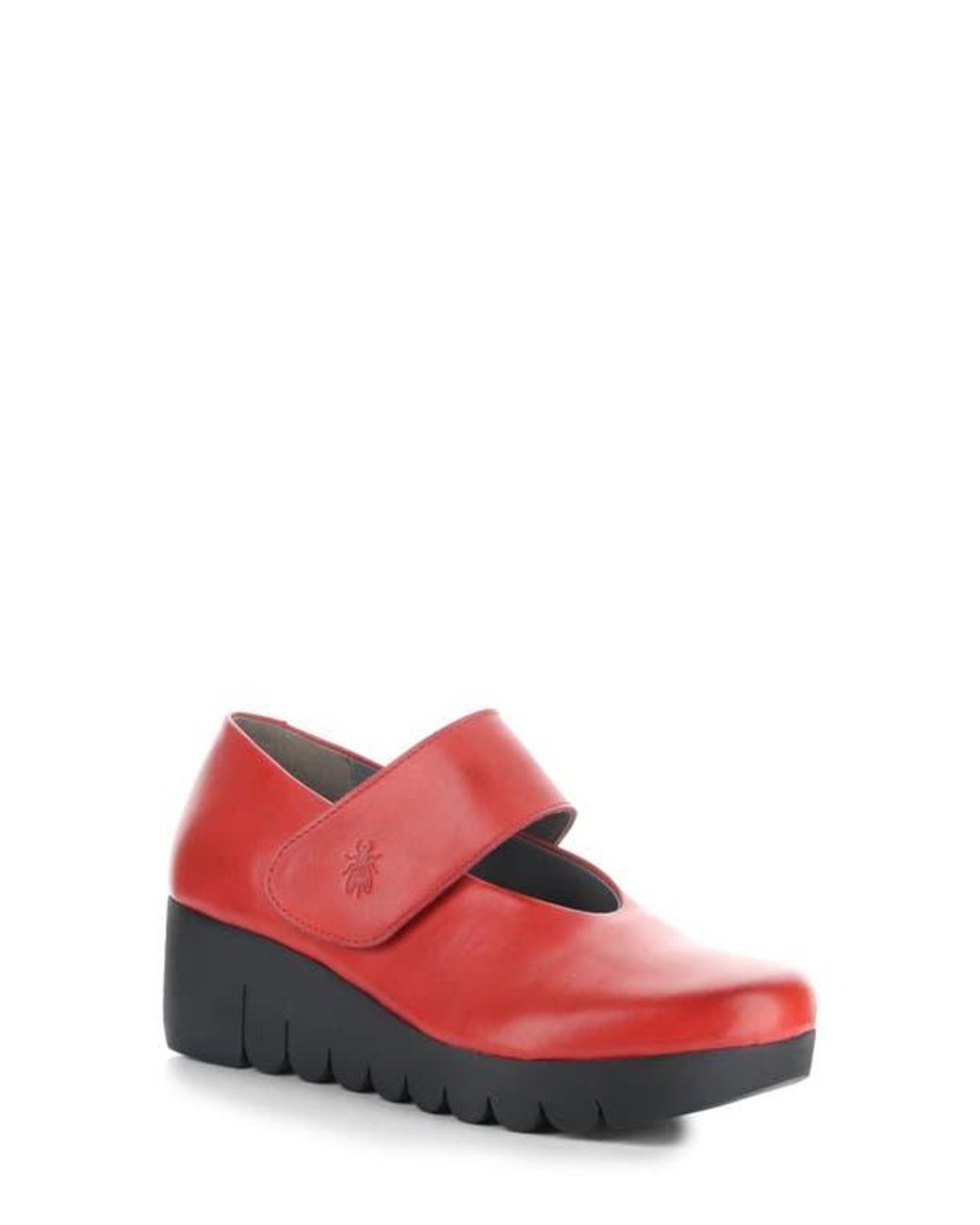 Fly London Vari Mary Jane Platform Wedge Pump in Red | Lyst