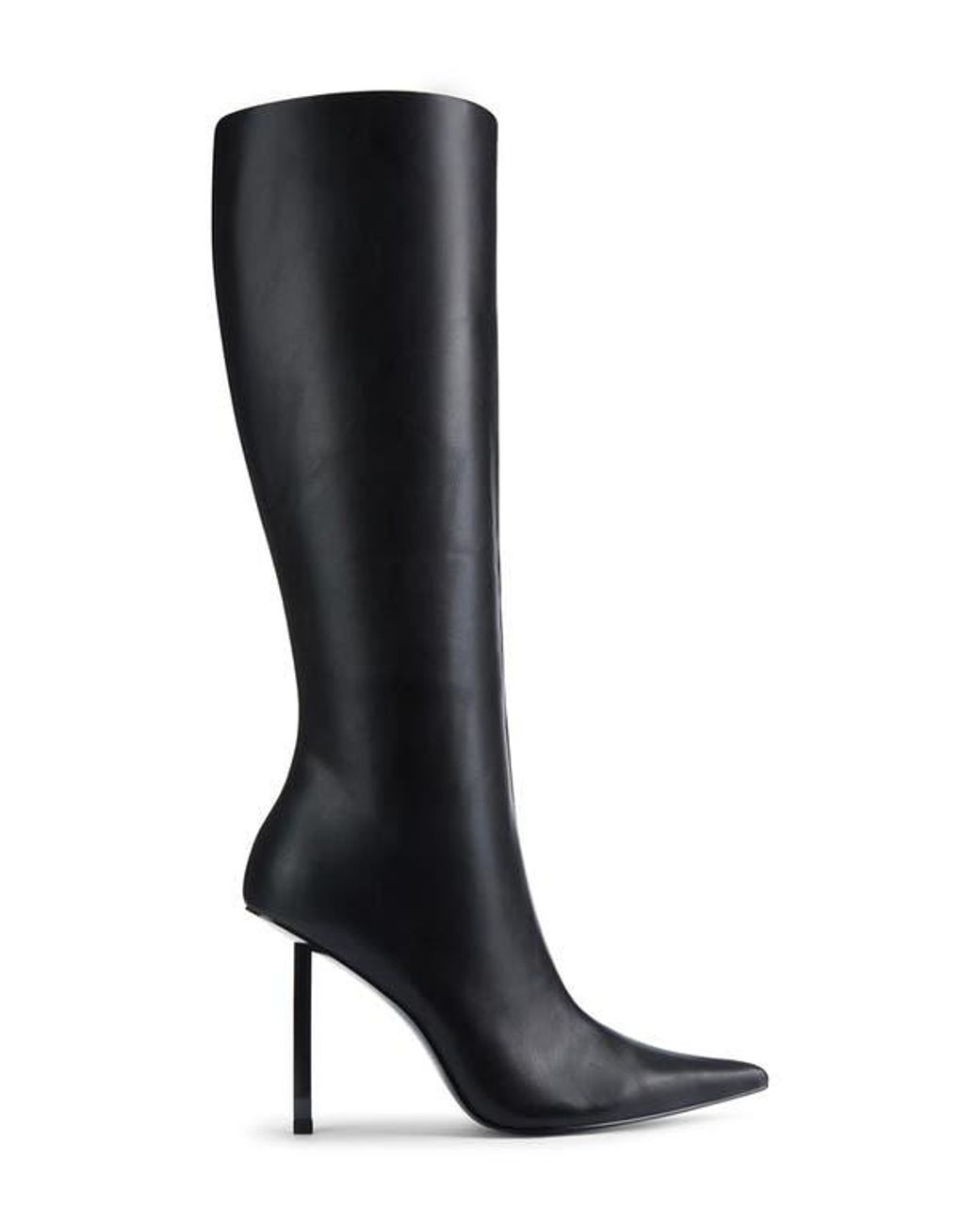 Femme LA Vienna Pointed Toe Knee High Boot in Black | Lyst