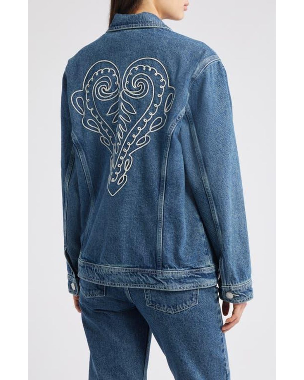 FARM Rio Cornely Embroidered Jacket in Blue | Lyst