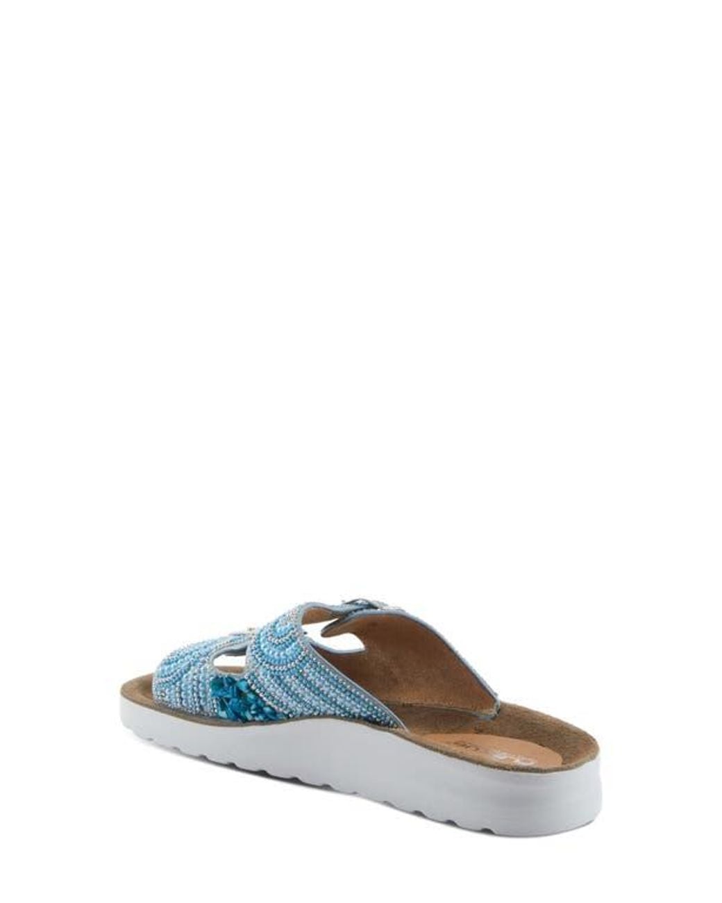 Flexus by Spring Step Cytheria Slide Sandal in Blue | Lyst
