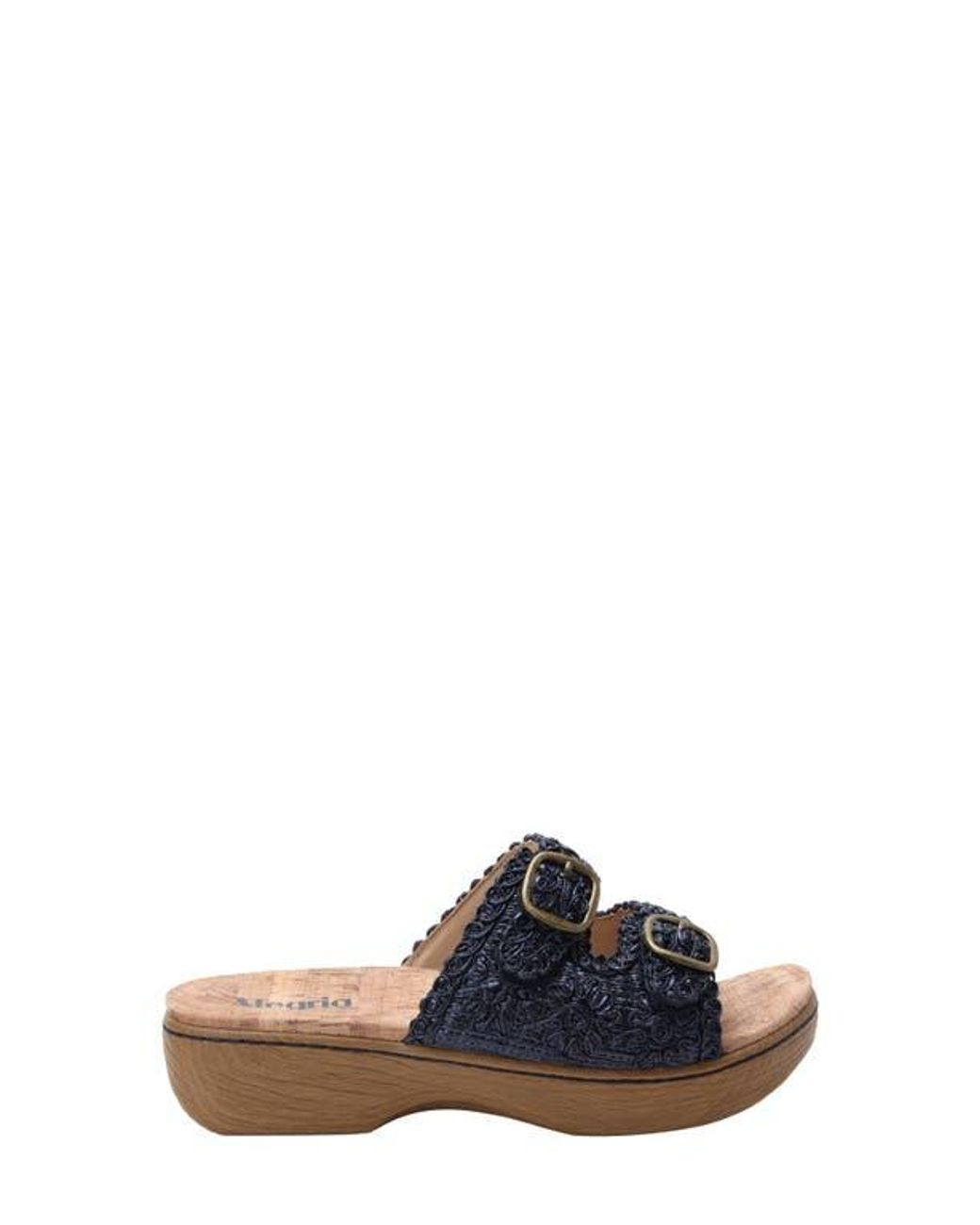 Alegria By Pg Lite Oona Platform Slide Sandal in Blue | Lyst