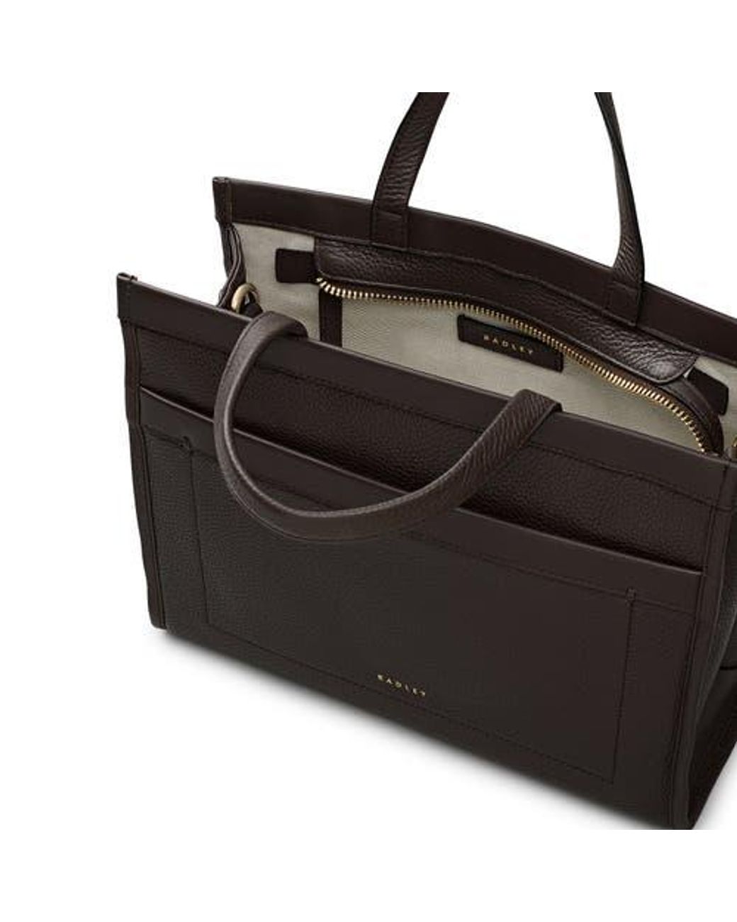 Radley Alba Place Ziptop Satchel Bag in Black | Lyst