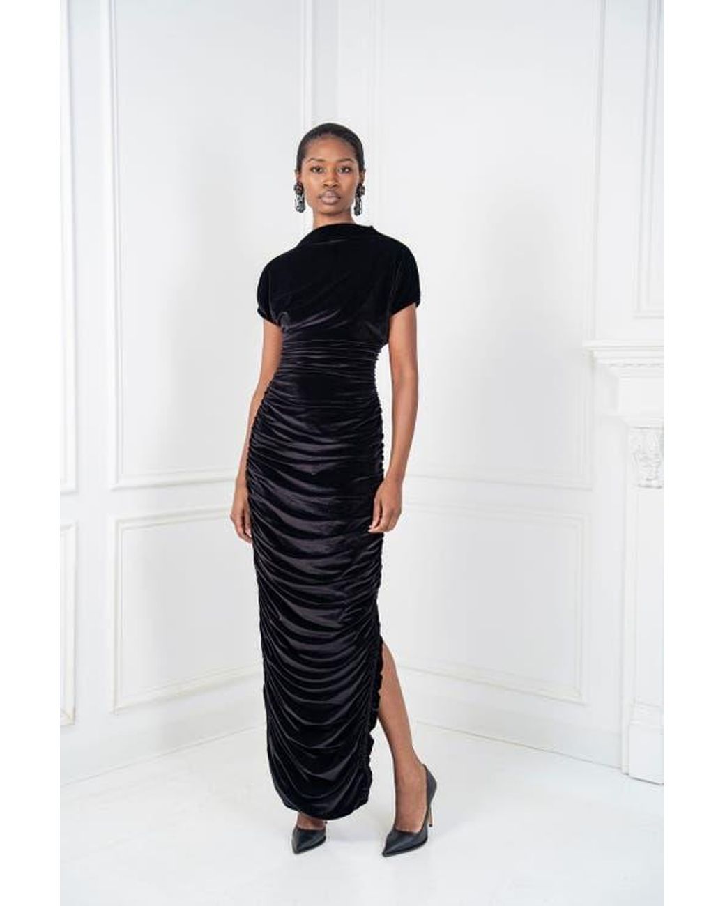 Chuks Collins Angelina Cocktail Gown in Black | Lyst
