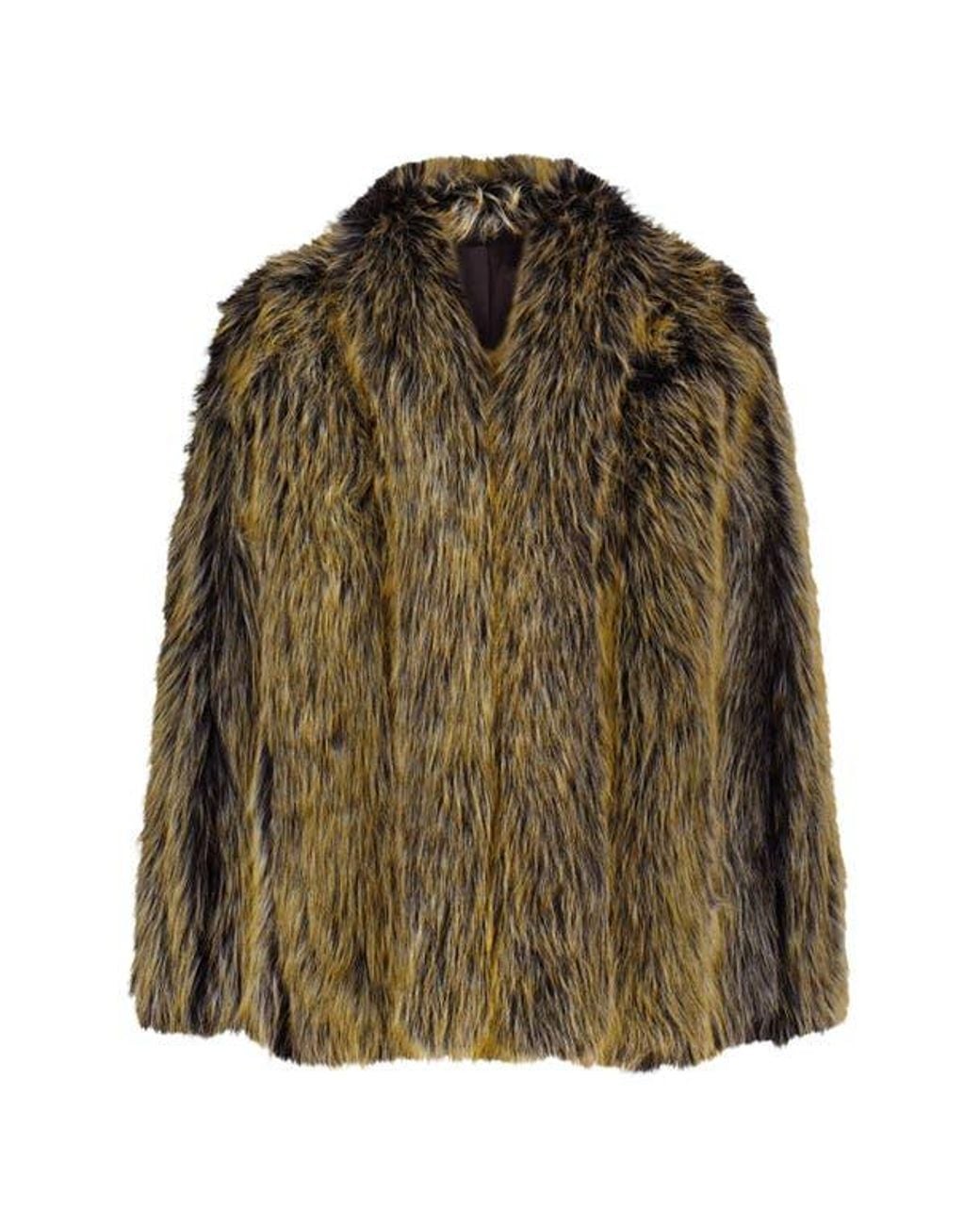Lyla Grant Fur-Free Fox (Faux Fur) Jacket in Green | Lyst