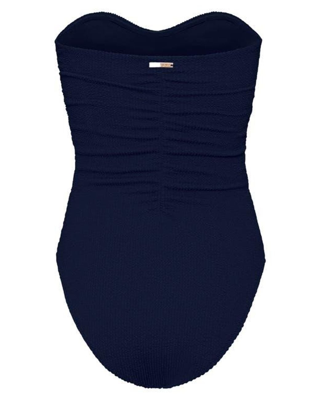MILLY Textured Ruched One-Piece Swimsuit in Blue | Lyst