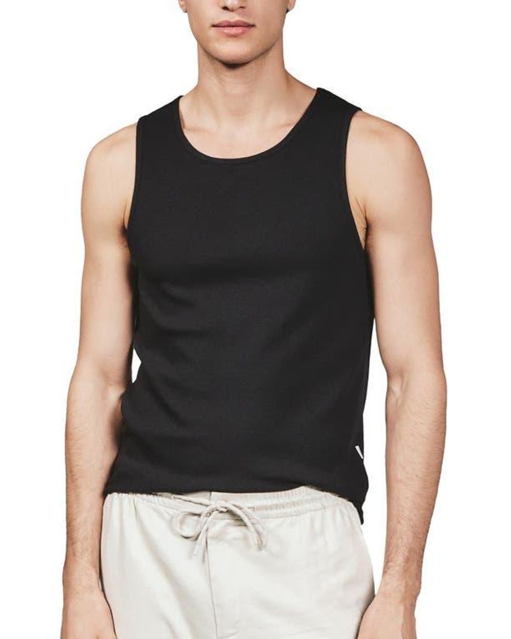 7 Diamonds Cotton & Modal Ribbed Tank in Black for Men | Lyst