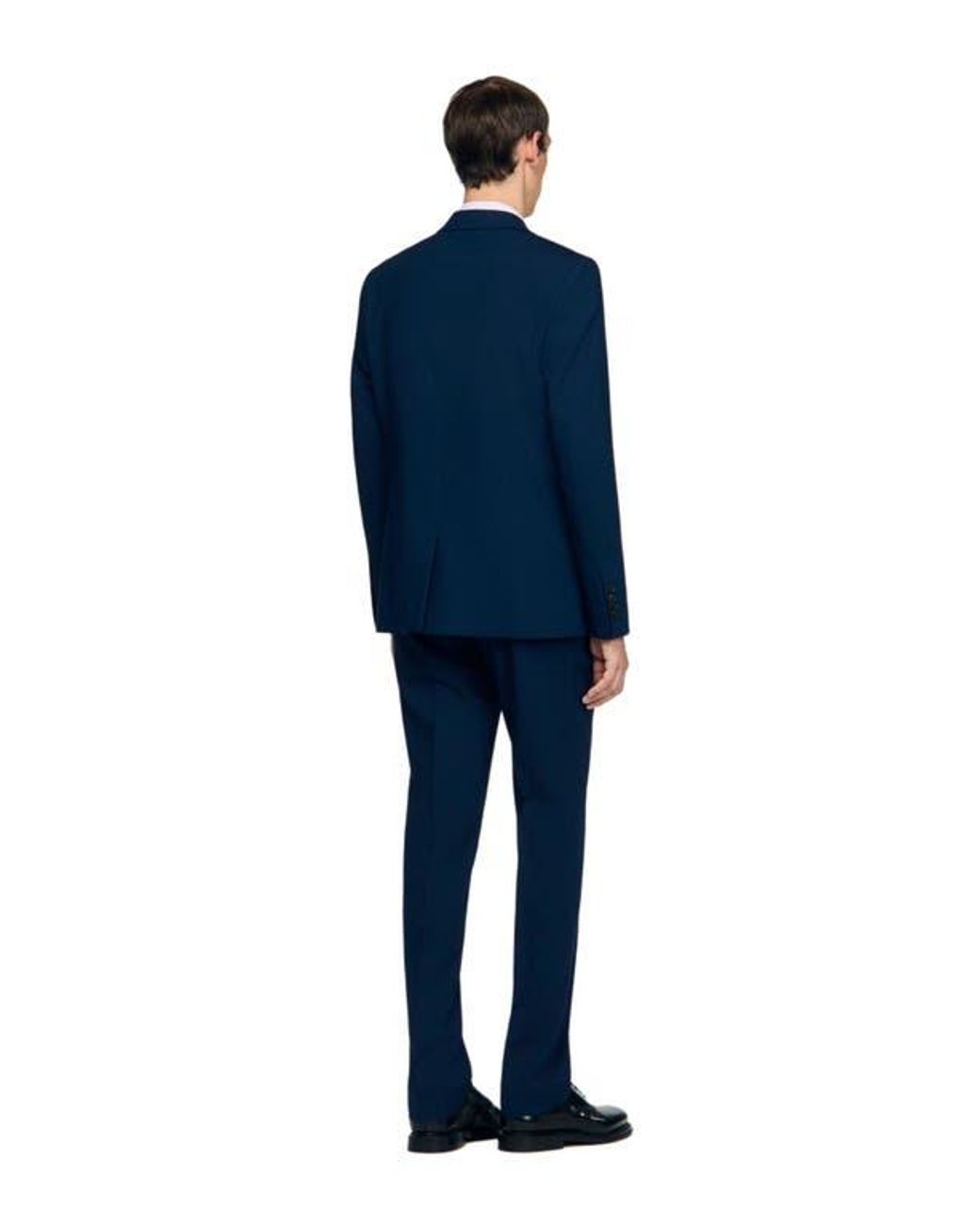 Sandro Wool Suit Jacket in Blue for Men | Lyst
