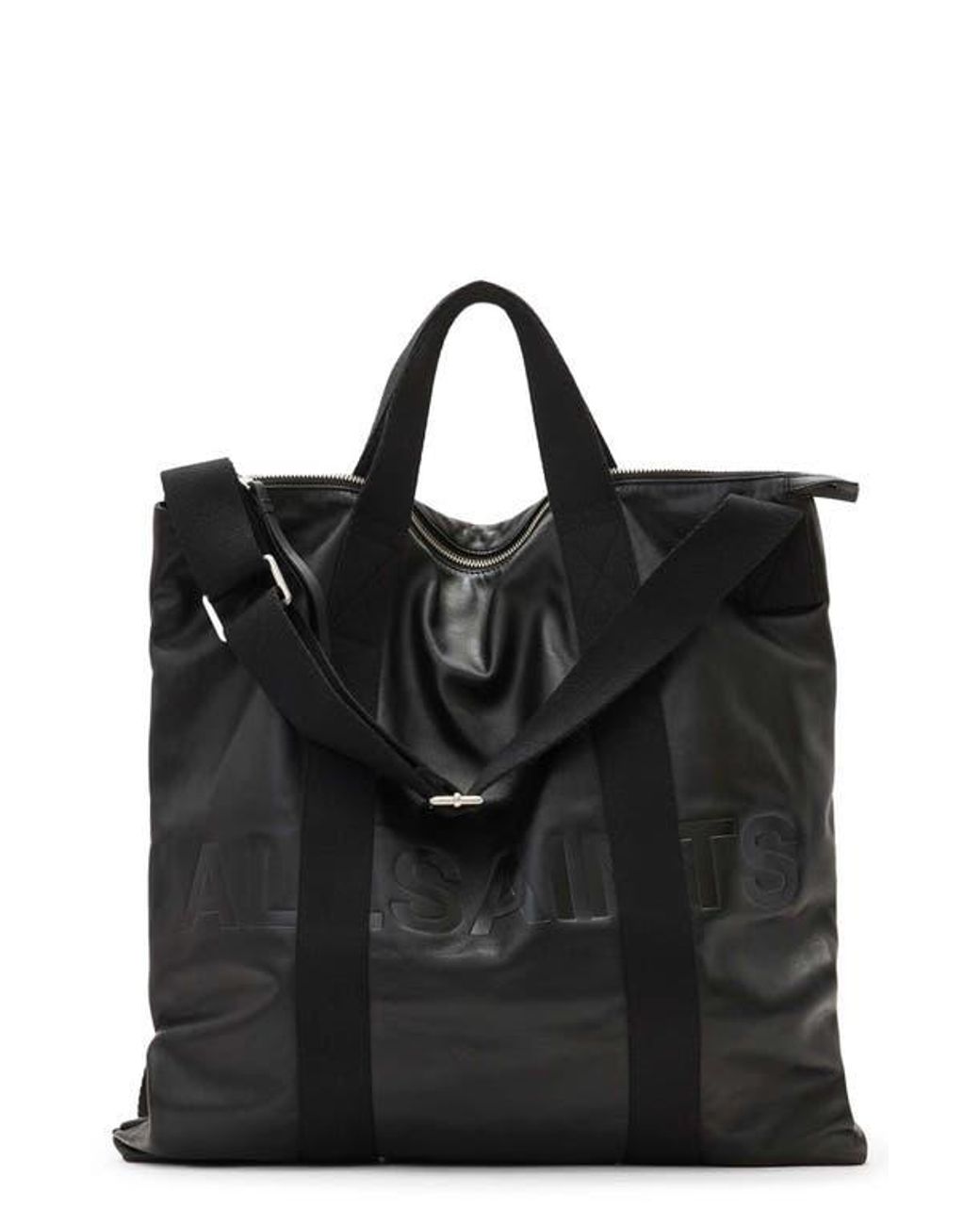 AllSaints Kei Leather Backpack in Black | Lyst